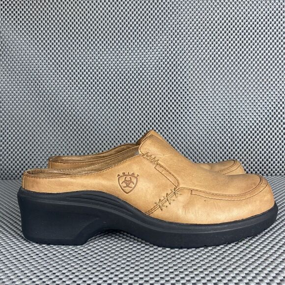 Ariat | Shoes | Ariat Clogs Womens Size 8 B Brown Cowboy Western Slip ...